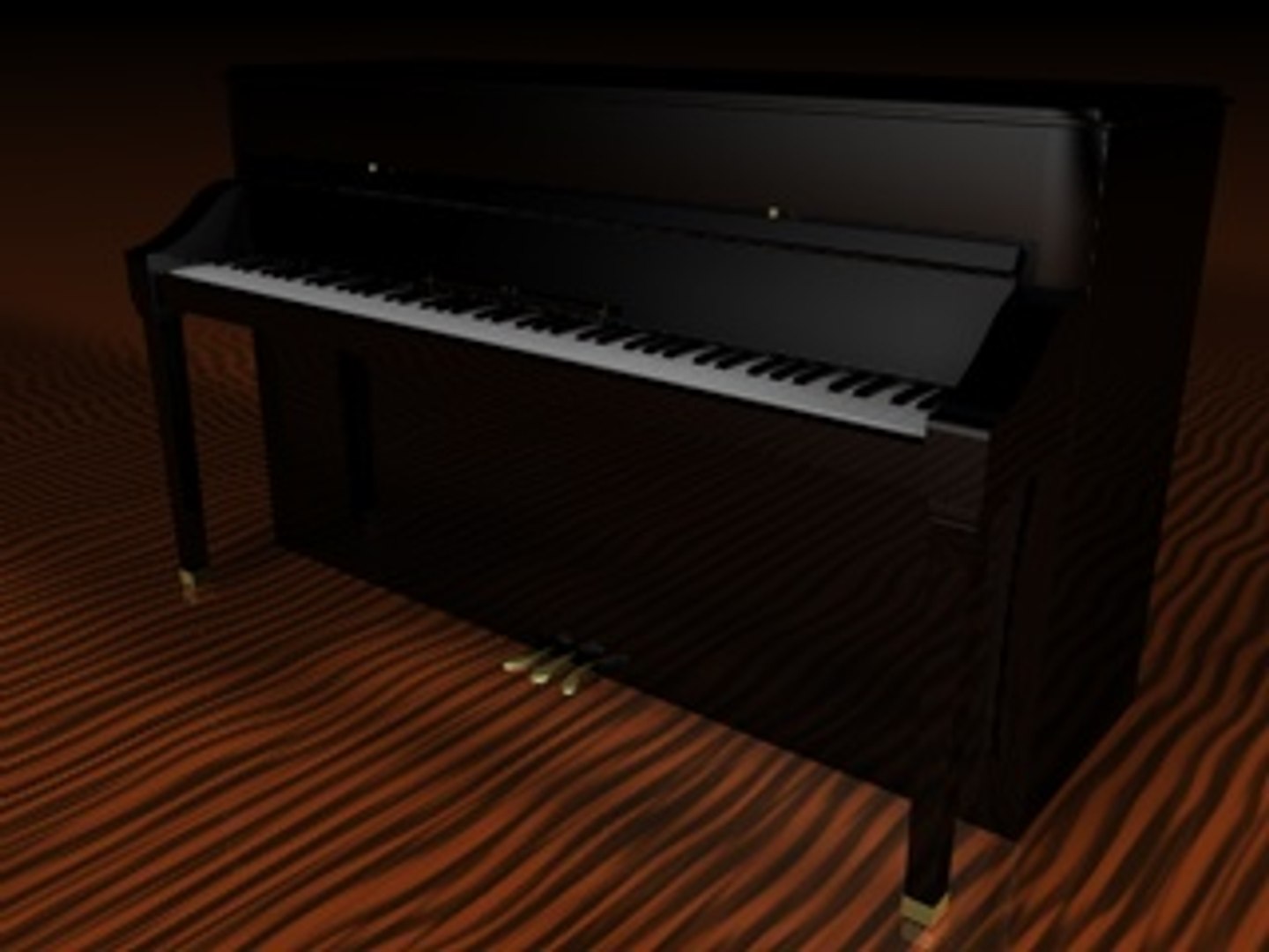 3d Upright Piano Keyboard Model