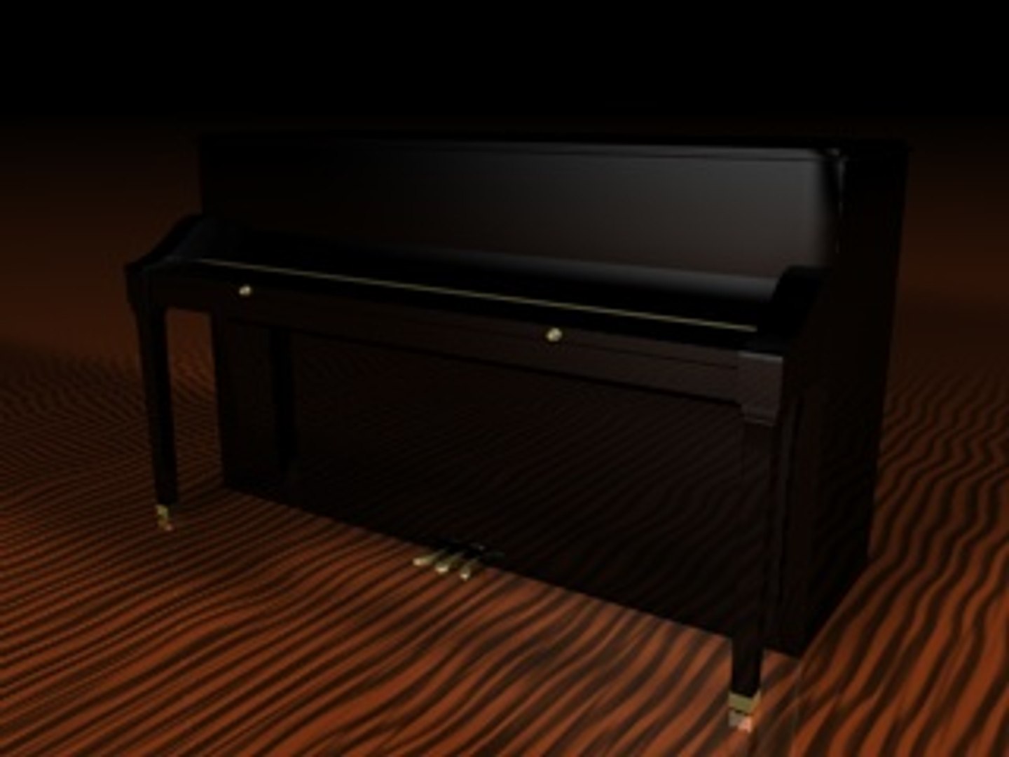 3d Upright Piano Keyboard Model