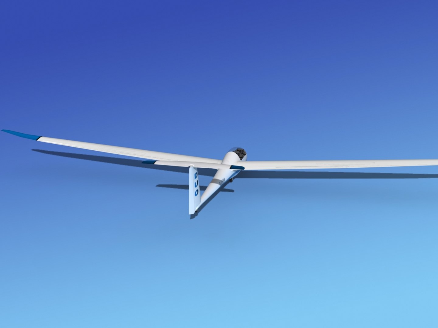 3d Model Discus Duo Sailplane Plane