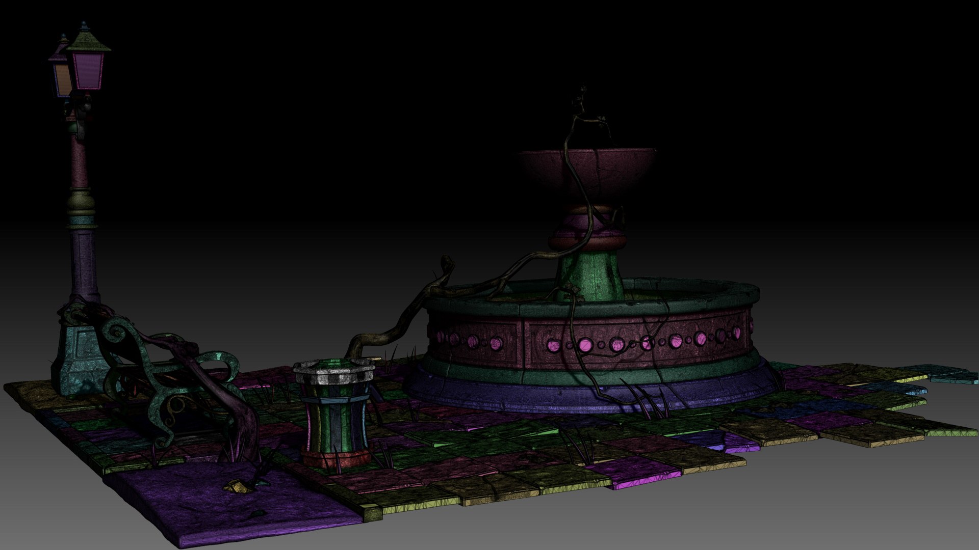 Stylized park 3D model - TurboSquid 2101592