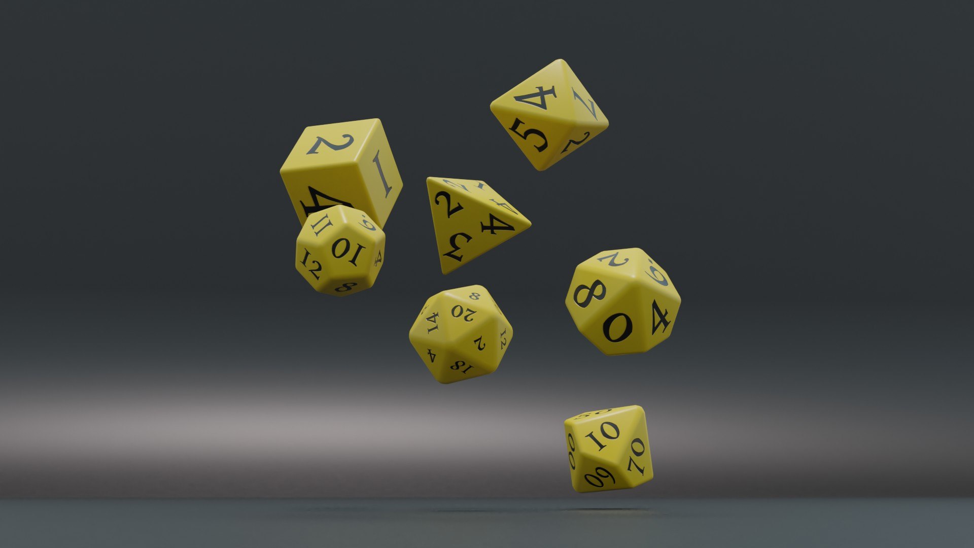 RPG Dice Asset Yellow Model - TurboSquid 1748711