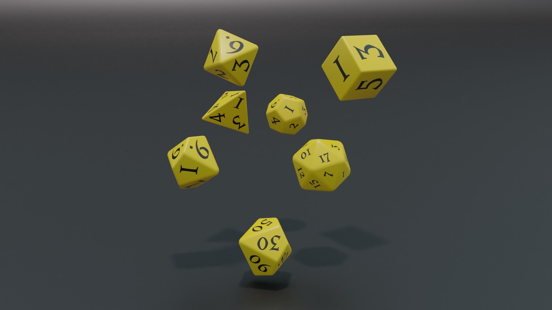 RPG Dice Asset Yellow Model - TurboSquid 1748711