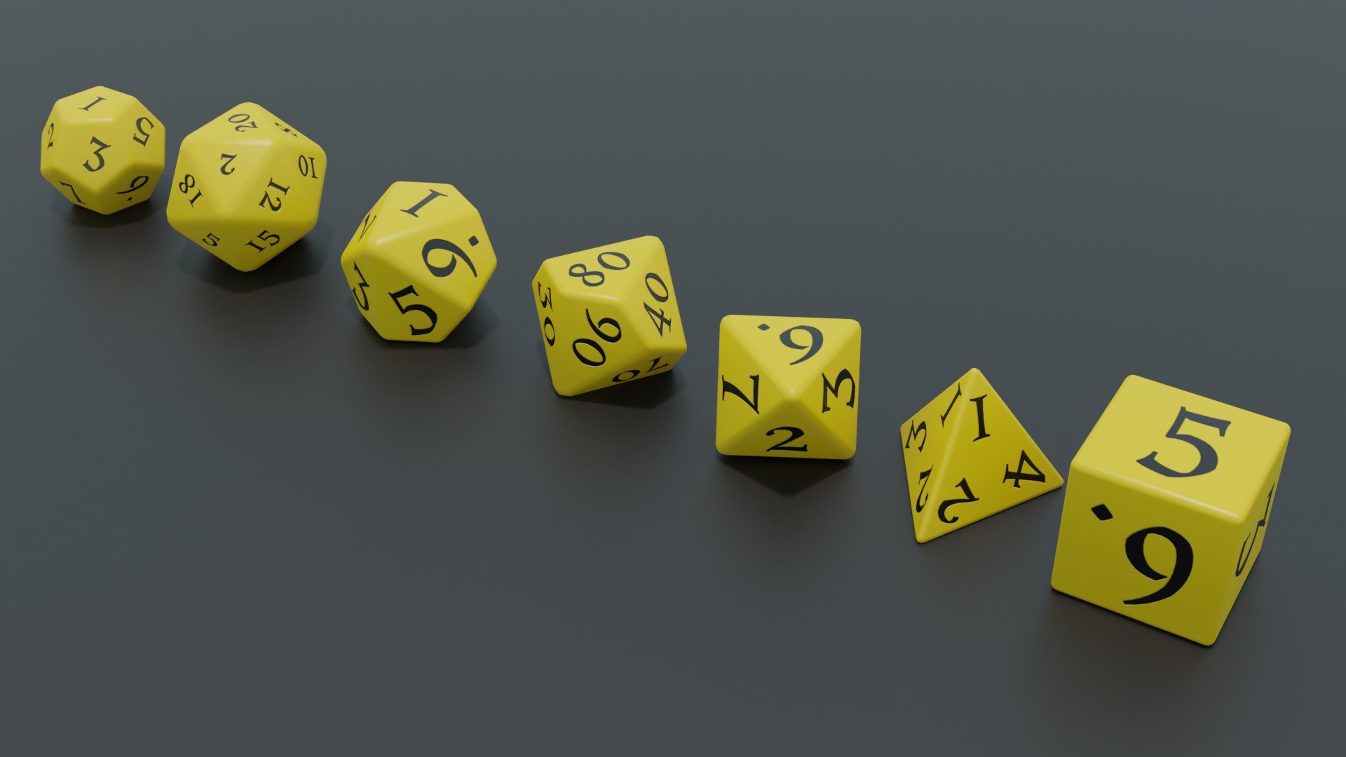 RPG Dice Asset Yellow Model - TurboSquid 1748711
