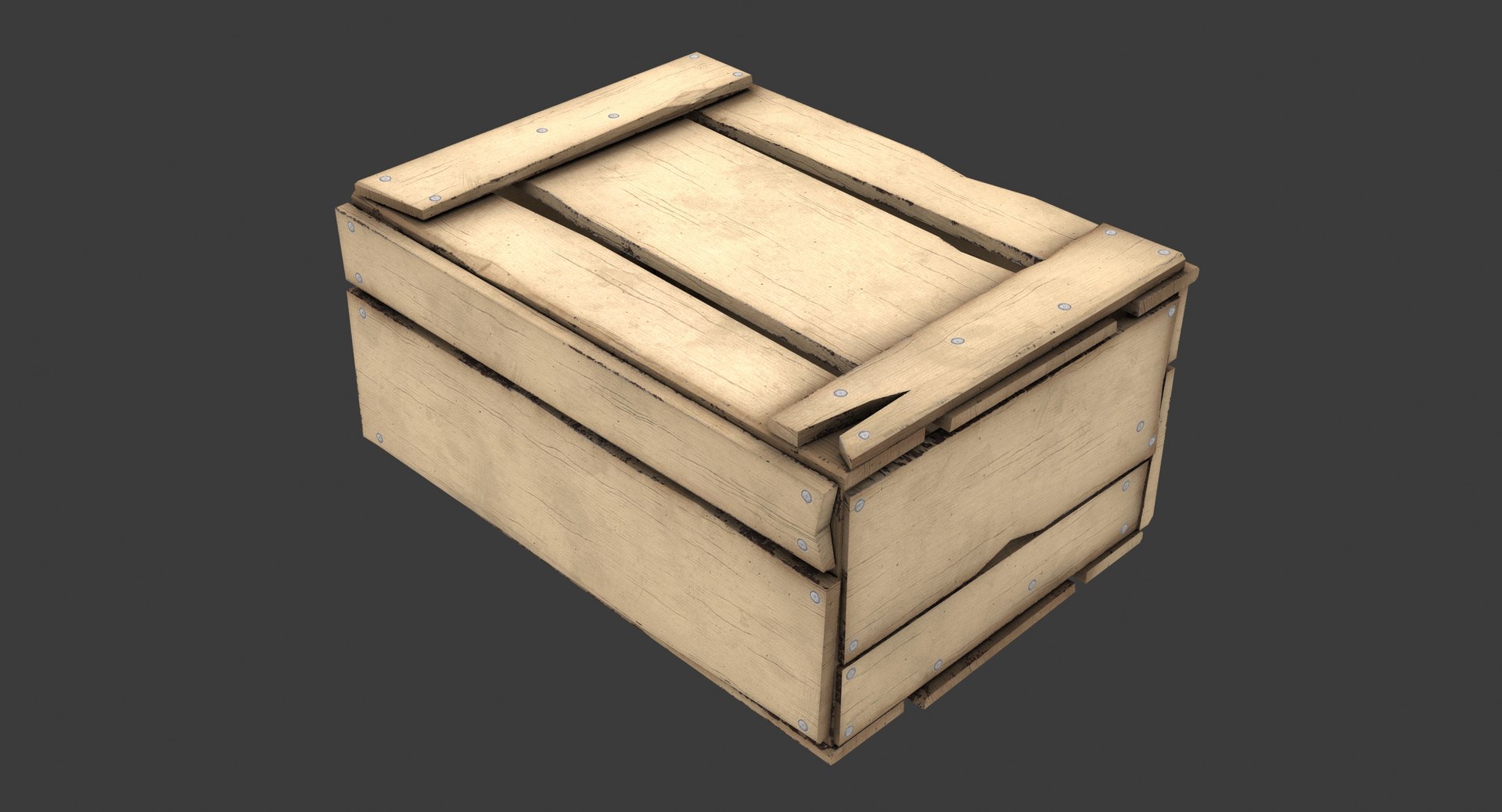 3D wood box model - TurboSquid 1270071