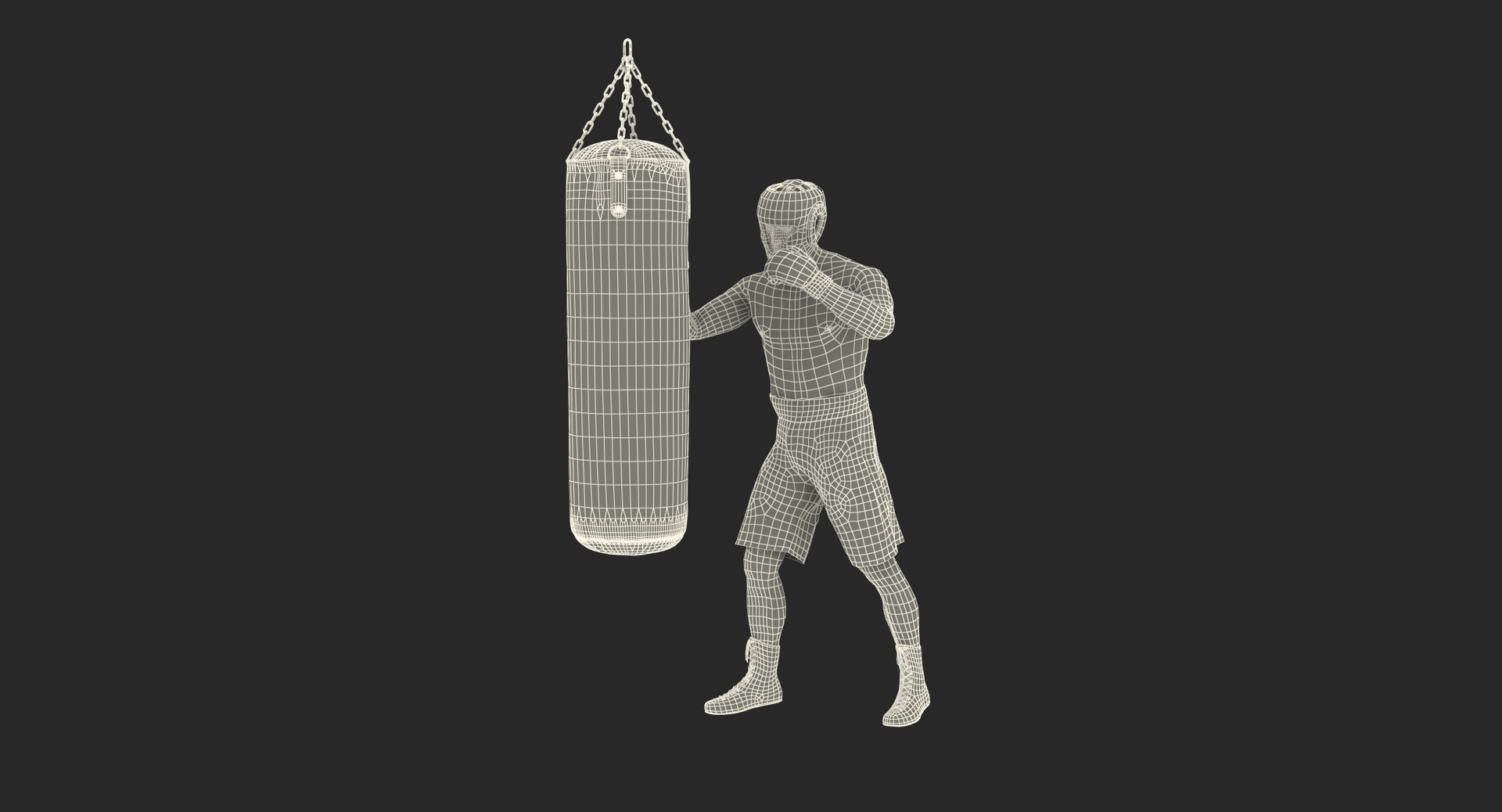 3D punching bag boxer rigged - TurboSquid 1495071
