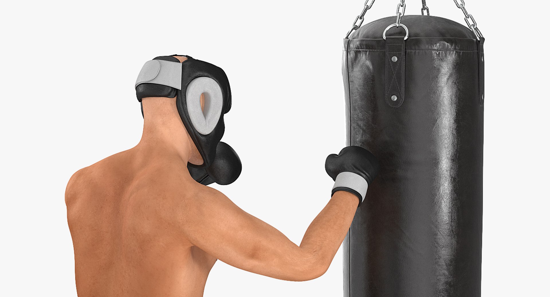 3D punching bag boxer rigged - TurboSquid 1495071