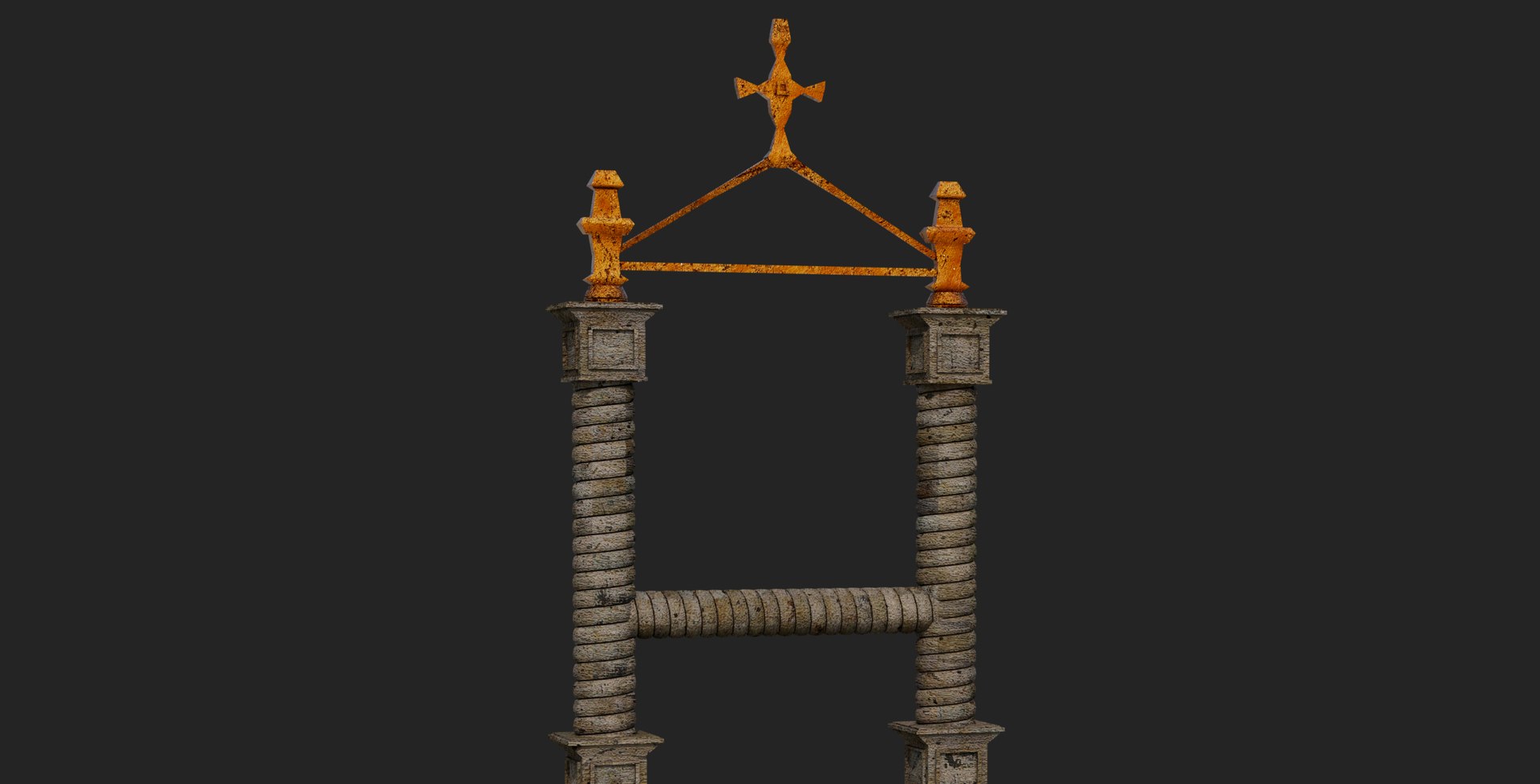 Free Ancient GAte Pillars Model - TurboSquid 2063423