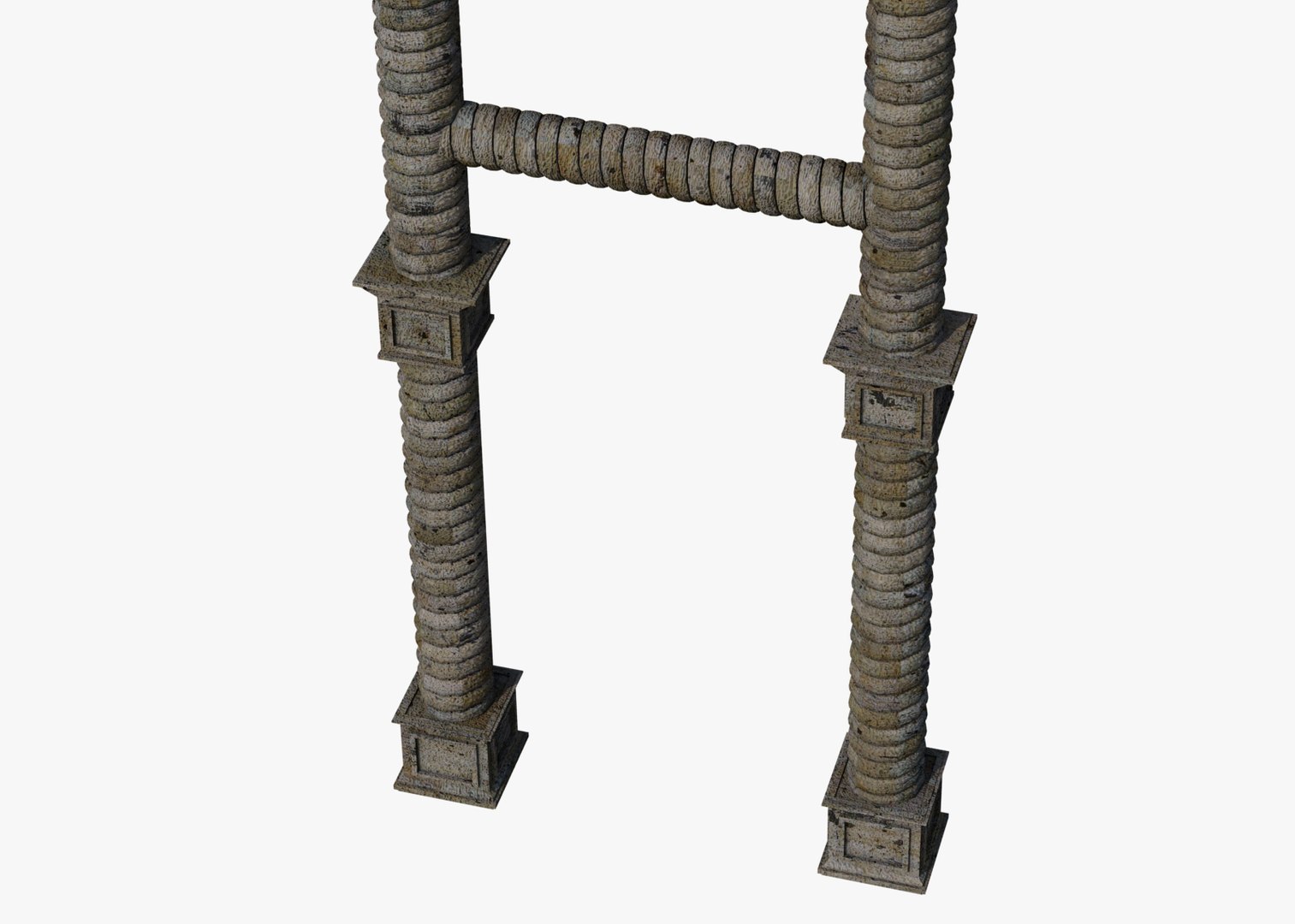 Free Ancient GAte Pillars Model - TurboSquid 2063423