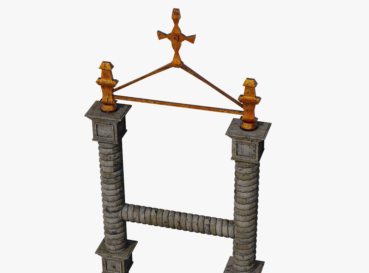 Free Ancient GAte Pillars Model - TurboSquid 2063423