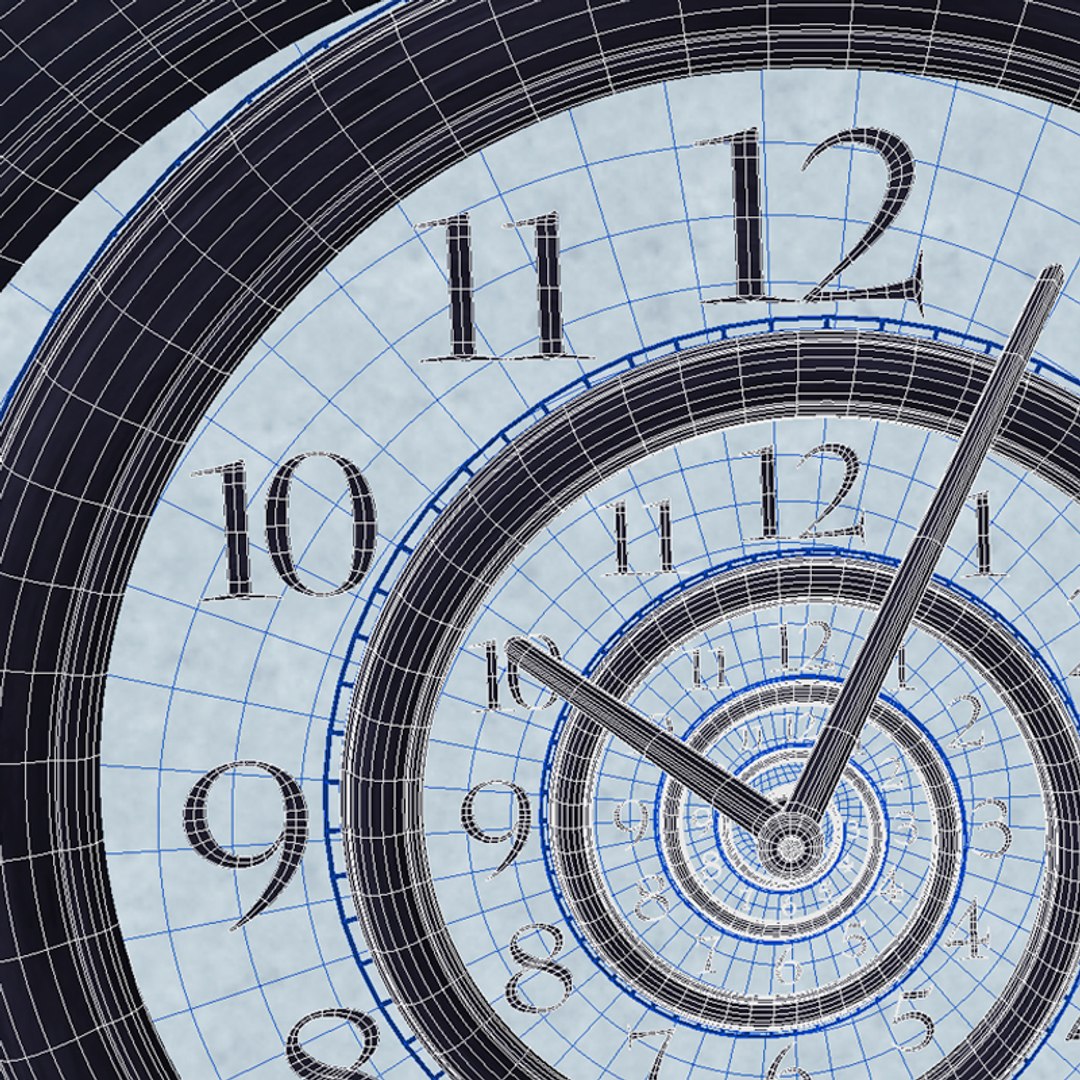 3d Model Hypnotic Spiral Wall Clock