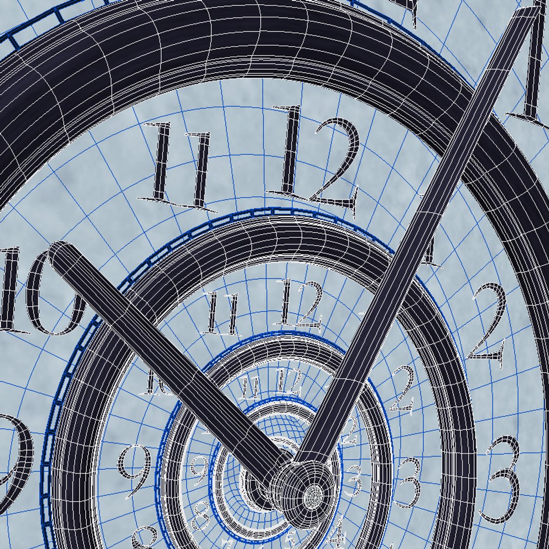3d Model Hypnotic Spiral Wall Clock