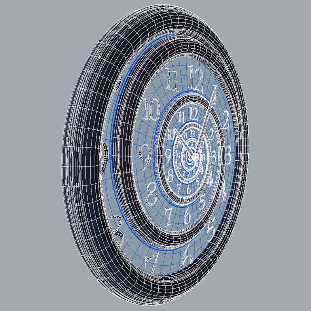 3d Model Hypnotic Spiral Wall Clock