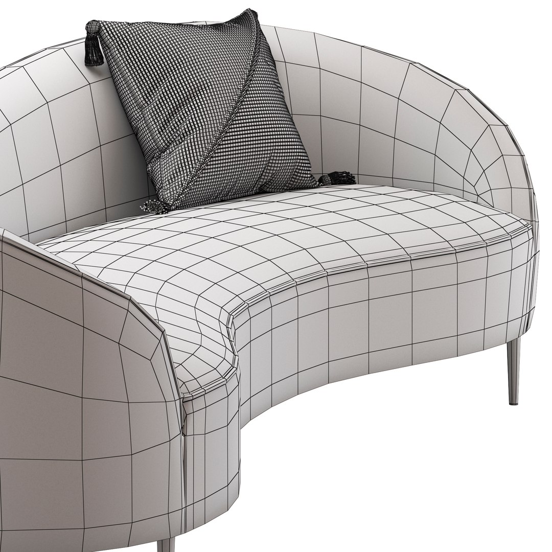 CB2 Curvo Sofa 3D Model - TurboSquid 2165299