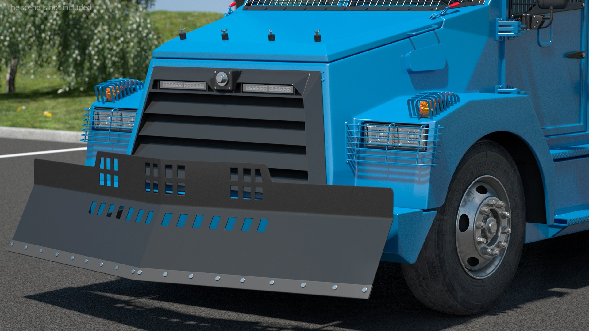 3D Armored Riot Control Vehicle Blue - TurboSquid 1968354