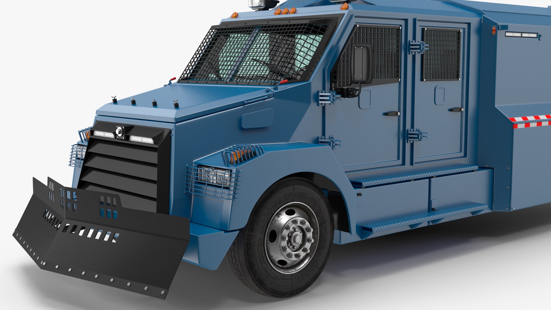 3D Armored Riot Control Vehicle Blue - TurboSquid 1968354