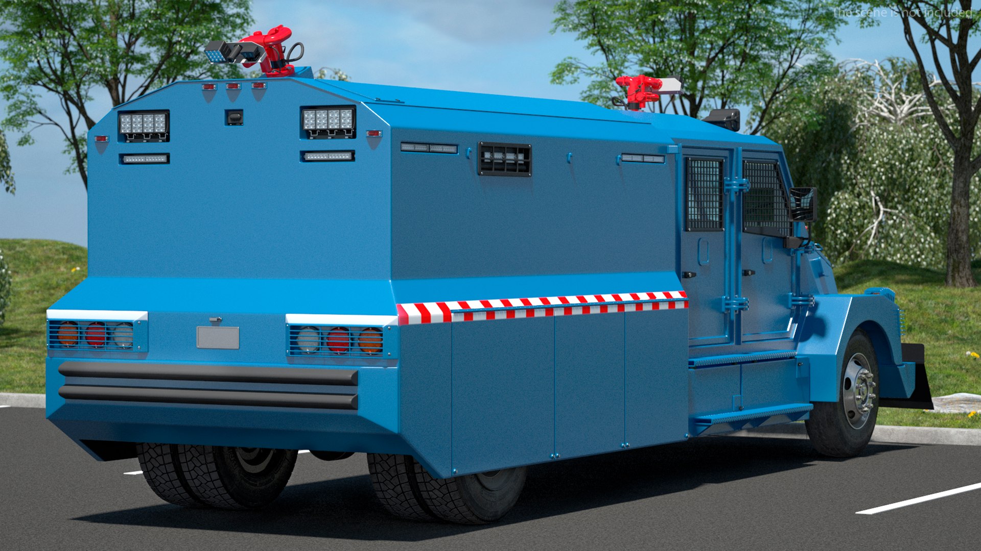 3D Armored Riot Control Vehicle Blue - TurboSquid 1968354