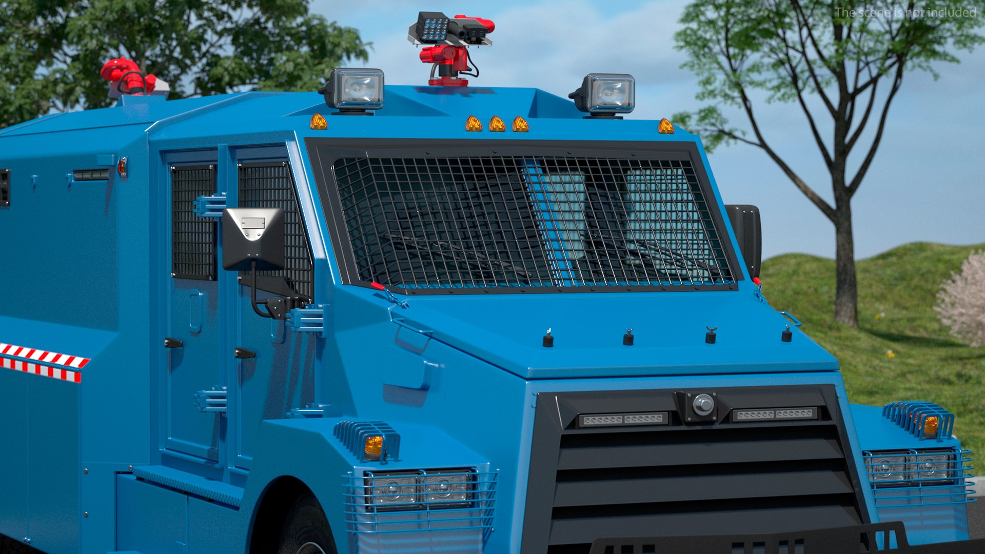 3D Armored Riot Control Vehicle Blue - TurboSquid 1968354