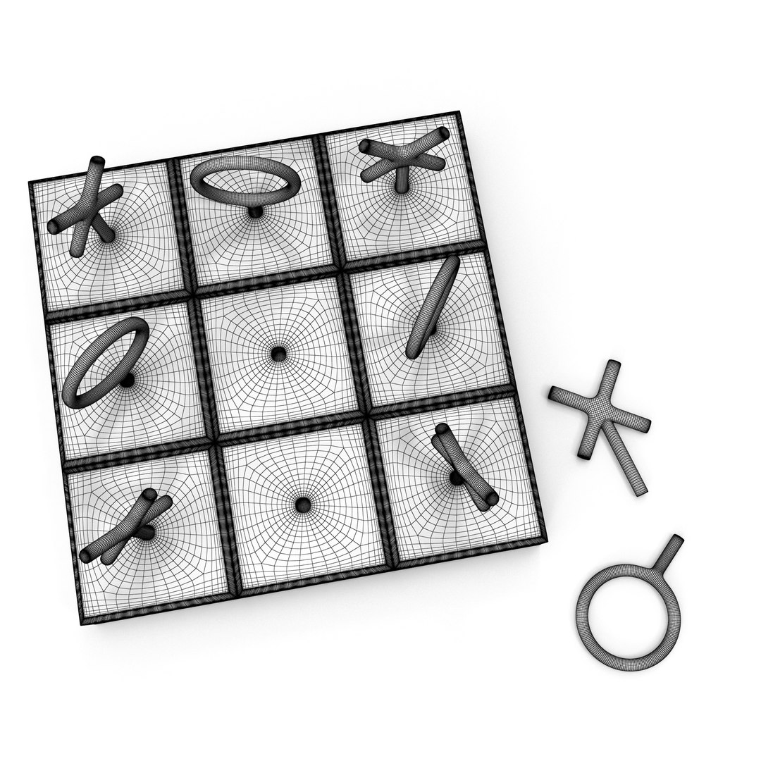 3D Tic Tac Toe - TurboSquid 1230094