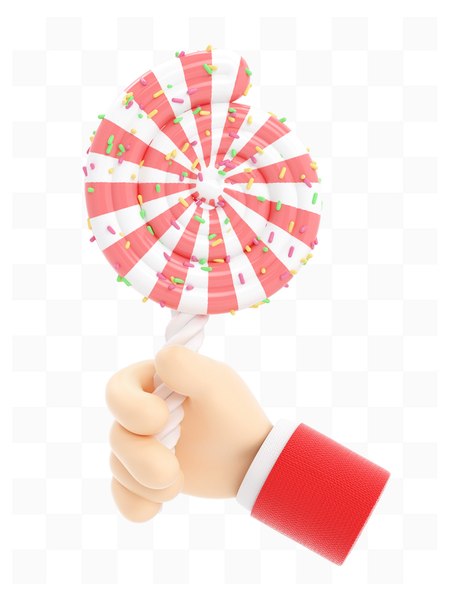 3D Cartoon cute hand-held candy - TurboSquid 2028823