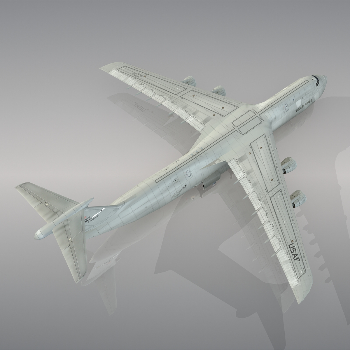 lockheed c-5 galaxy usaf 3d model