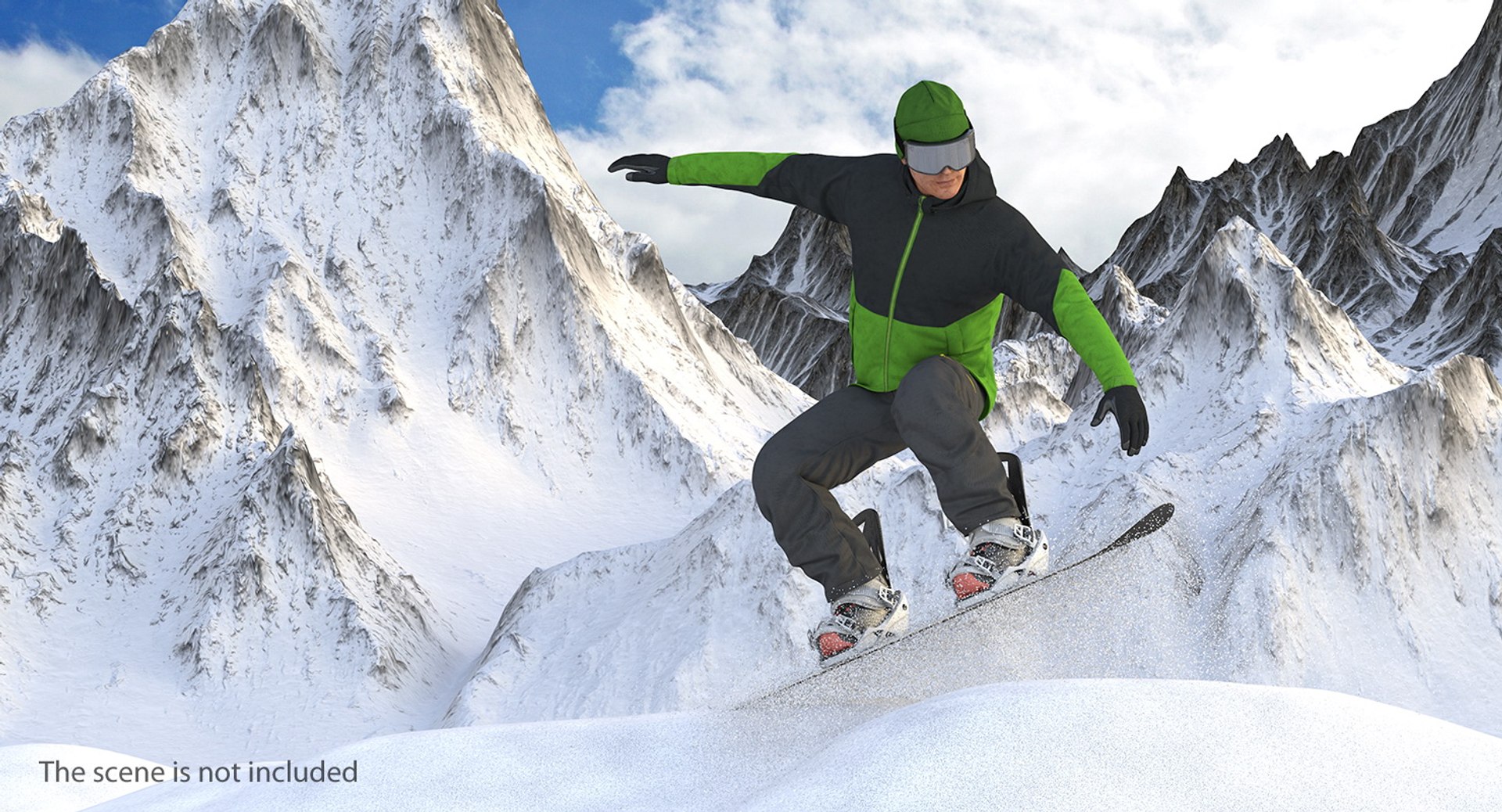 Snow mountain 3D model - TurboSquid 1369800