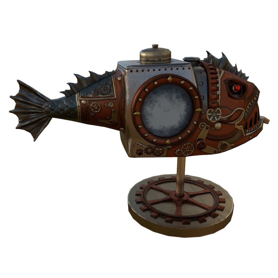3D Fish Steampunk Pbr - TurboSquid 1278043