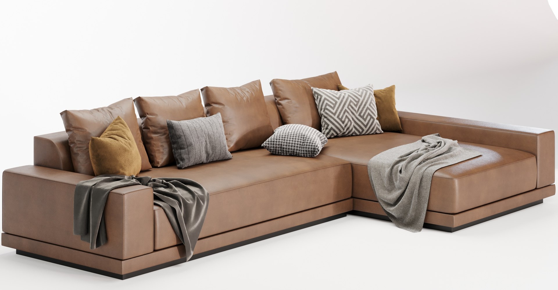 3D Cortona Sofa Chaise Sectional Model - TurboSquid 2189221
