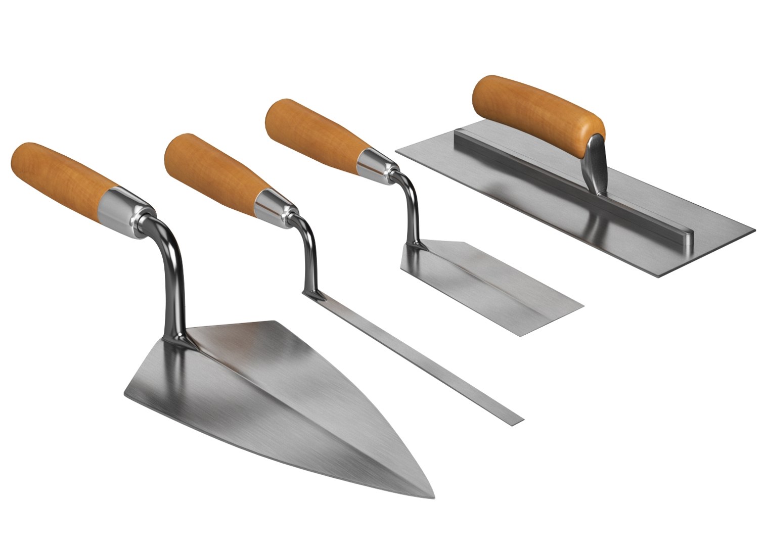 3D Trowels Masonry Set - TurboSquid 1565111