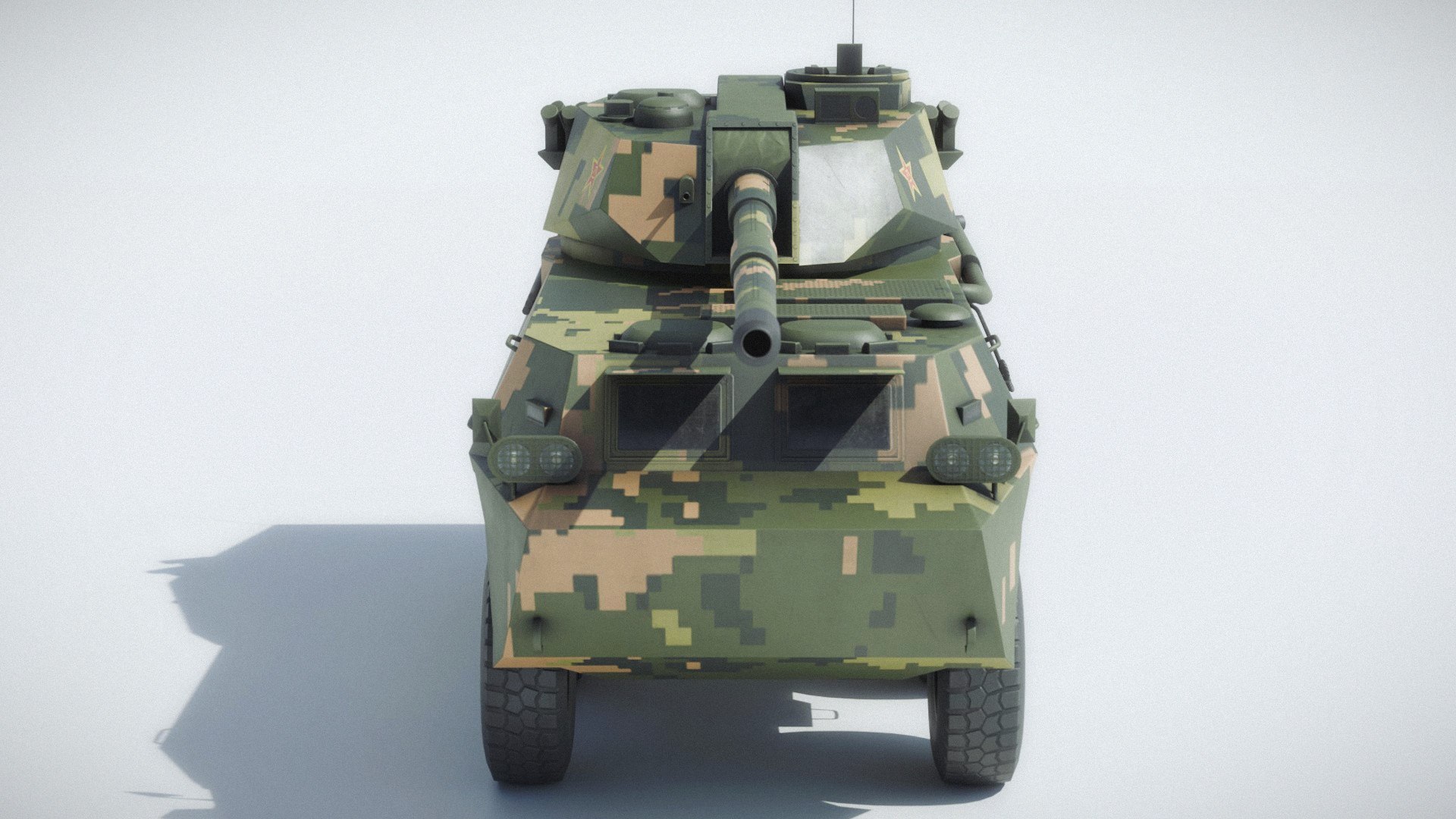 3D PLA PTL02 Wheeled Tank Destroyer - TurboSquid 2293612
