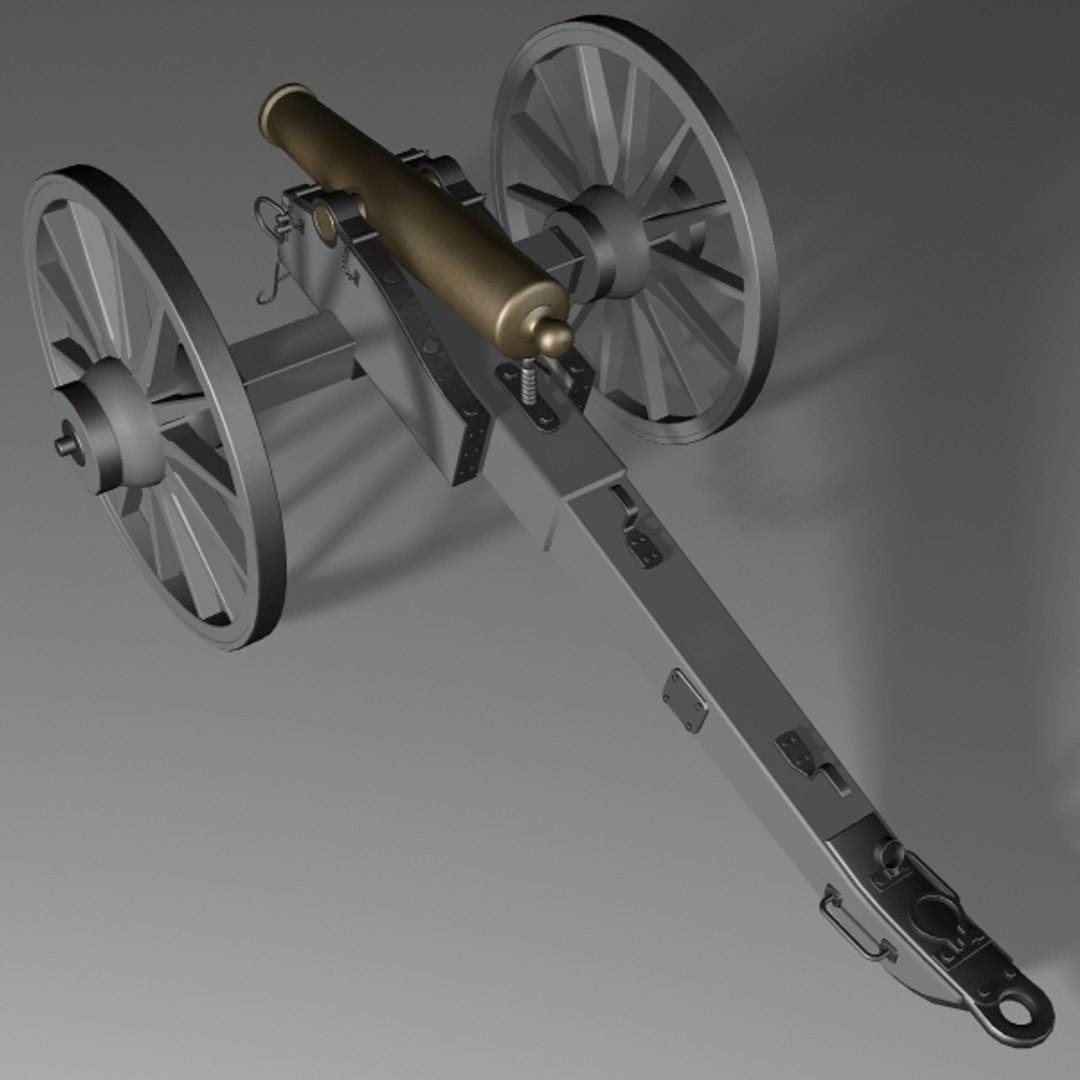 howitzer confederate 3d model