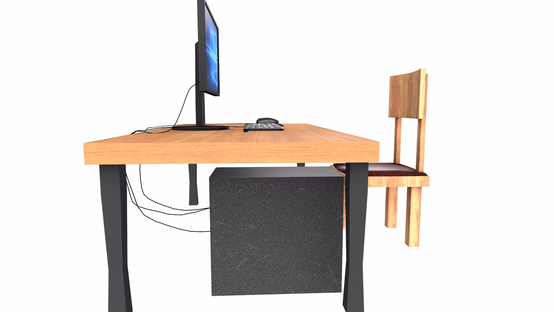 3D Desktop Table Model - TurboSquid 2485551
