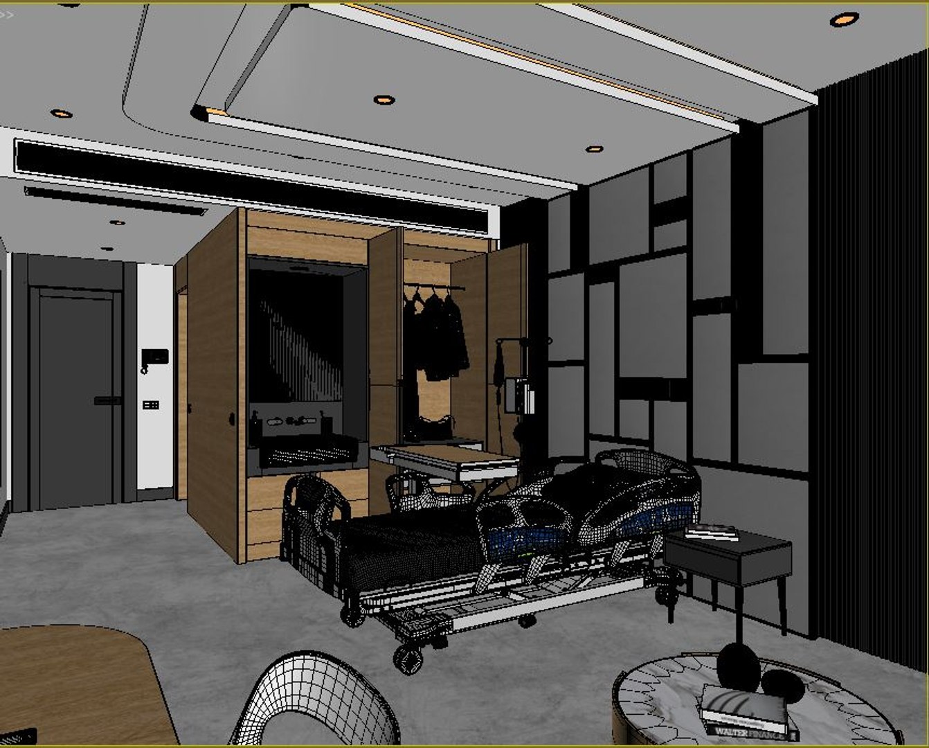 3D Hospital Room Interior 3D Scene Model - TurboSquid 1749706