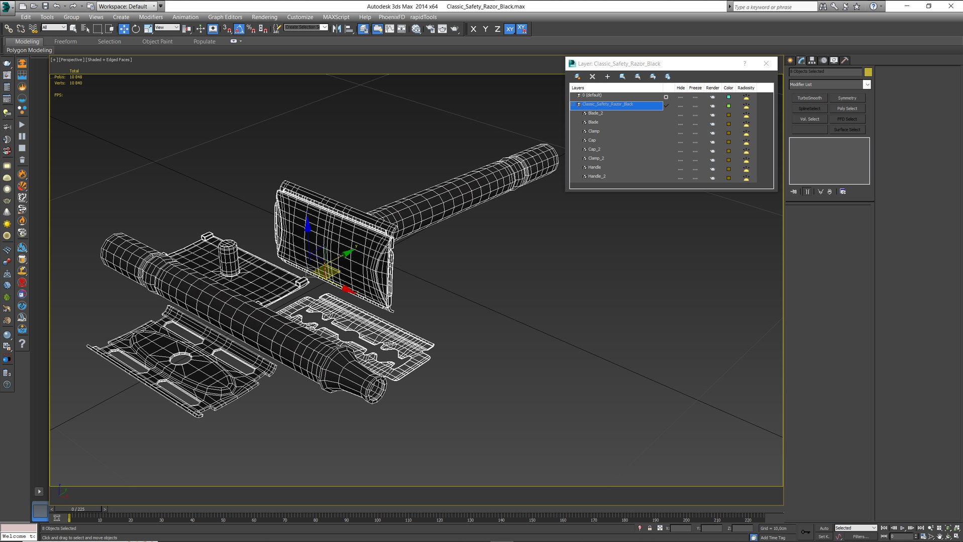 3D Model Classic Safety Razor Black - TurboSquid 2149475