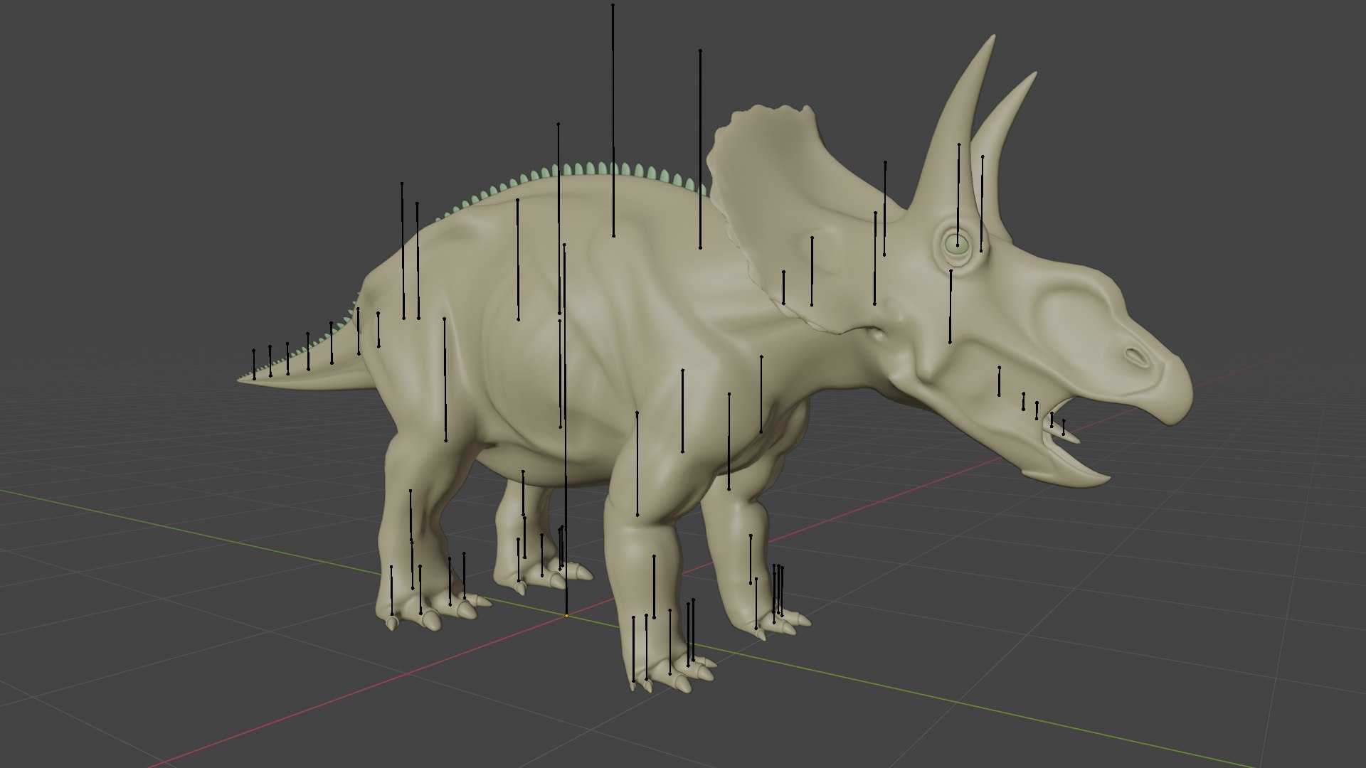 Diceratops Dinosaur Model - TurboSquid 2341315