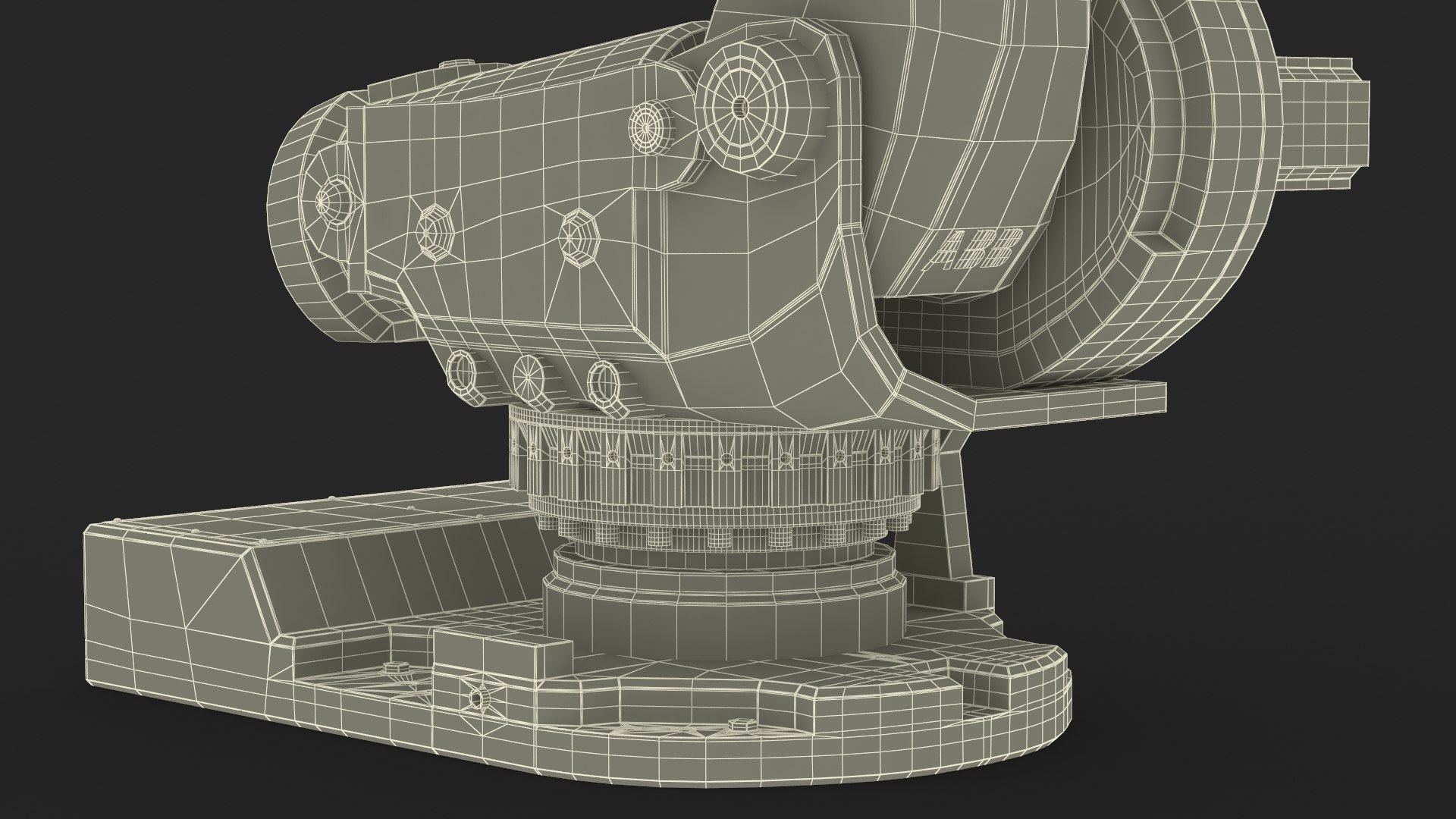 3D ABB 7600 Industrial Robot With Drilling Tool Orange Model ...