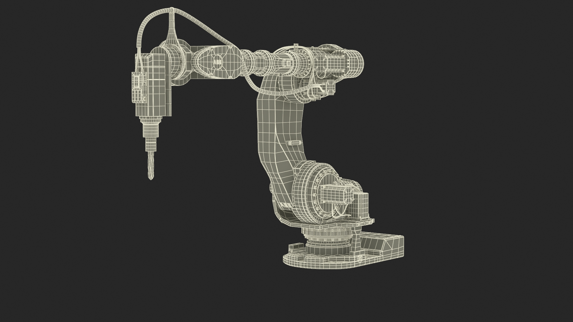 3D ABB 7600 Industrial Robot With Drilling Tool Orange Model ...