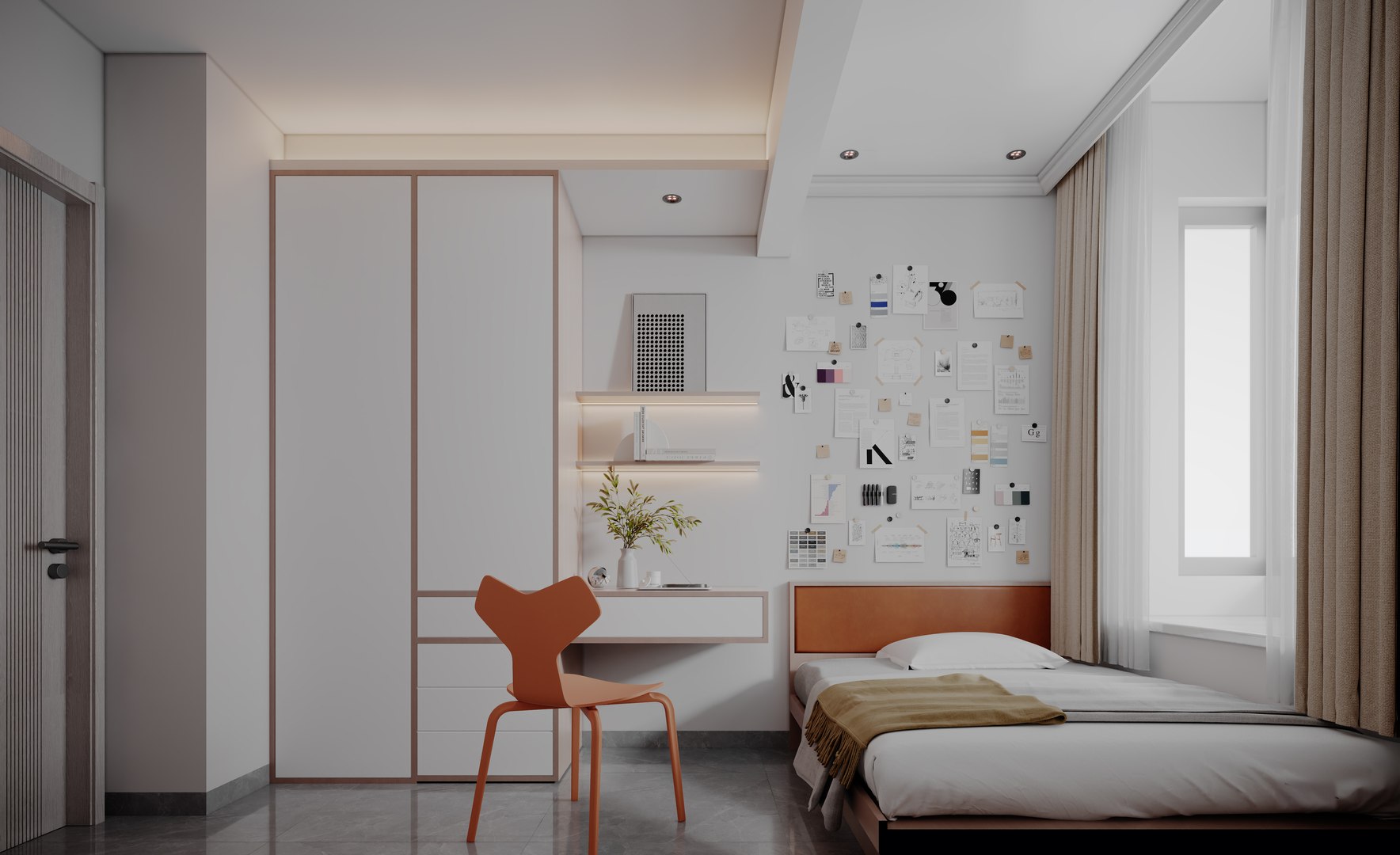Modern Home Living Room Dining Room Bedroom Children Room -cr Model ...