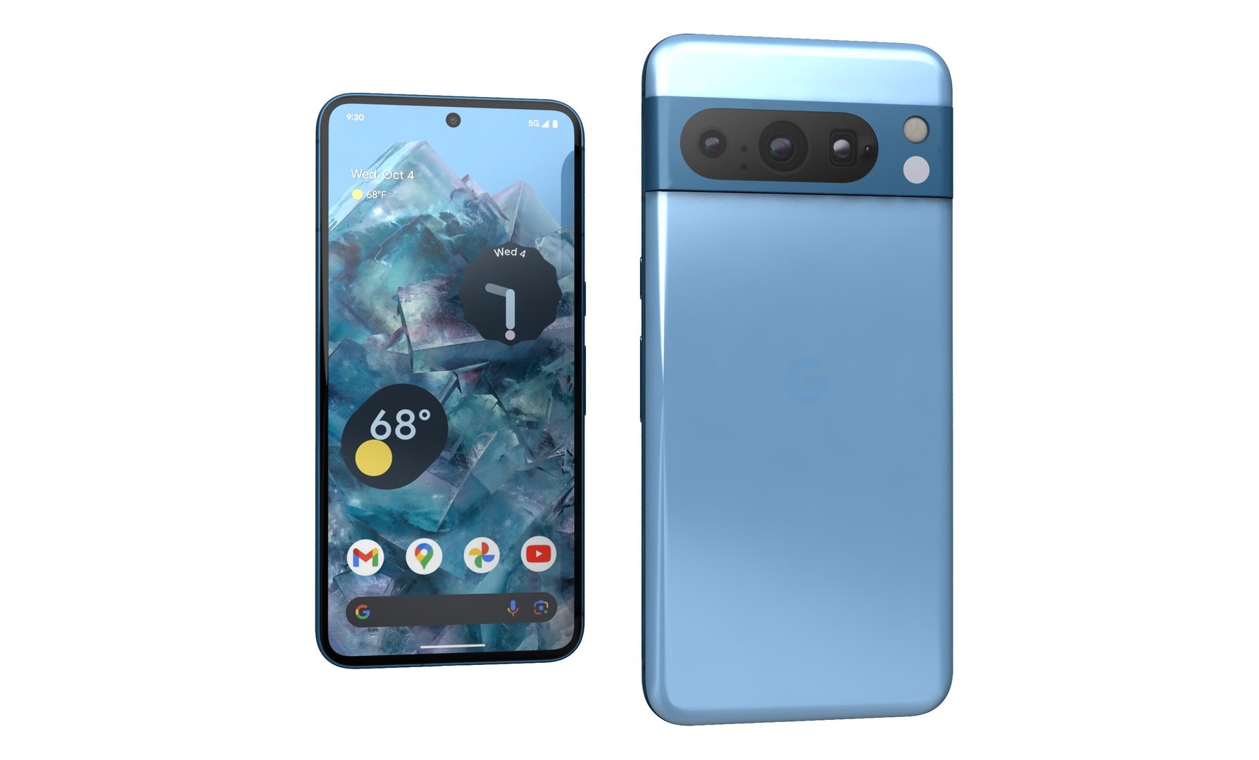 3D Google Pixel 8 Pro Sky Blue Model - TurboSquid 2132010