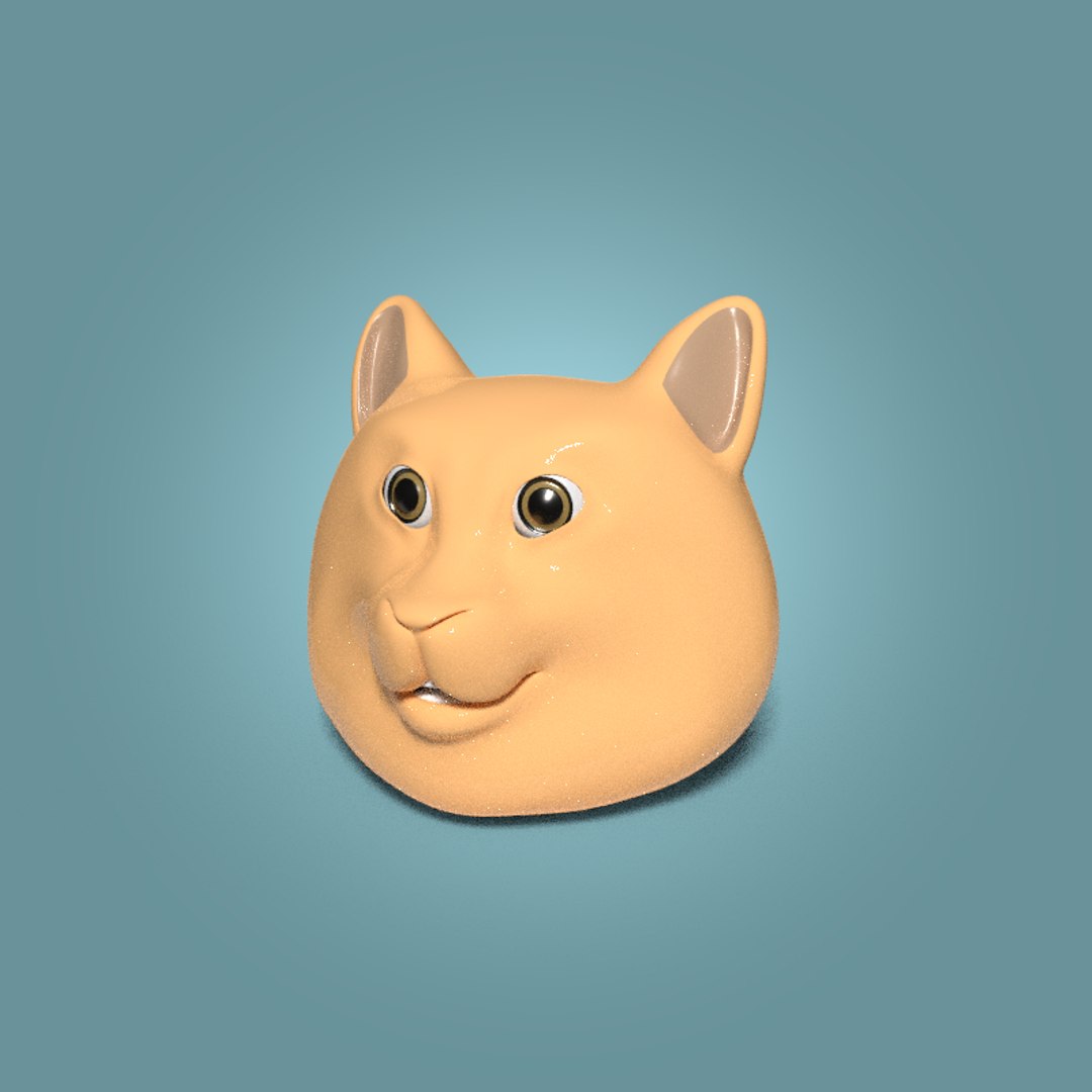 Cat Emoji Icon 3D Model - TurboSquid 1394747