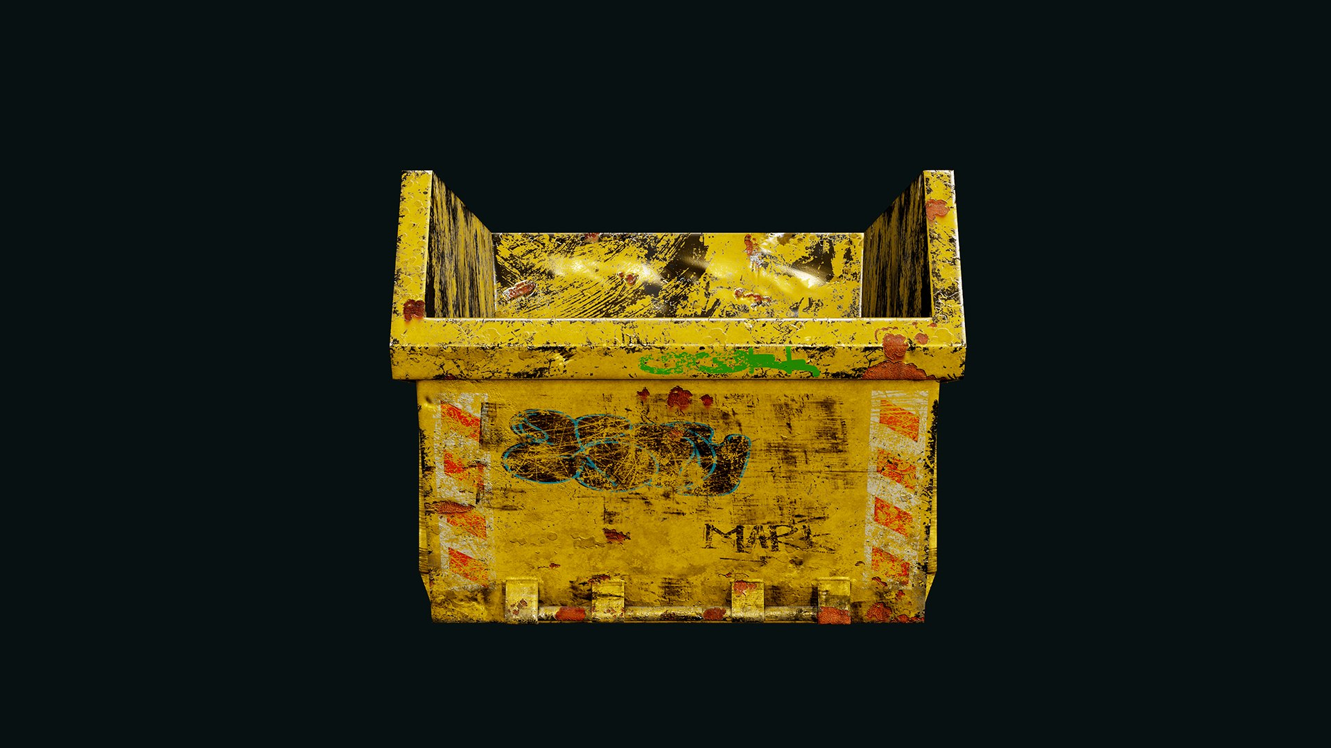 3D Model Open Dumpster For Construction Garbage - TurboSquid 2437587