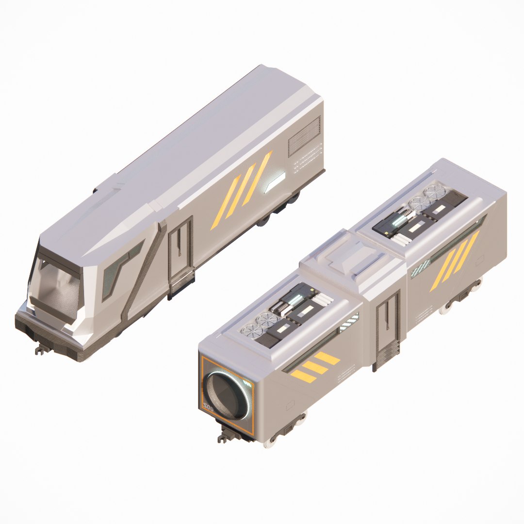 3D Sci-fi Train 002 model - TurboSquid 1786306