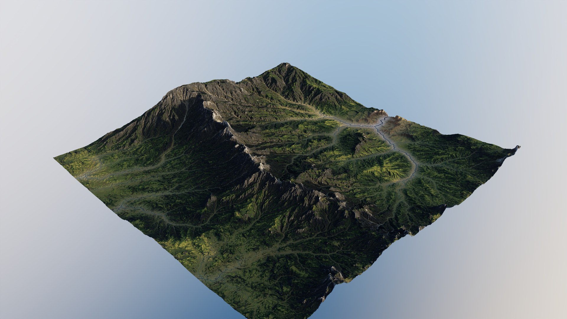 3D Mountain range 2 - TurboSquid 2152348