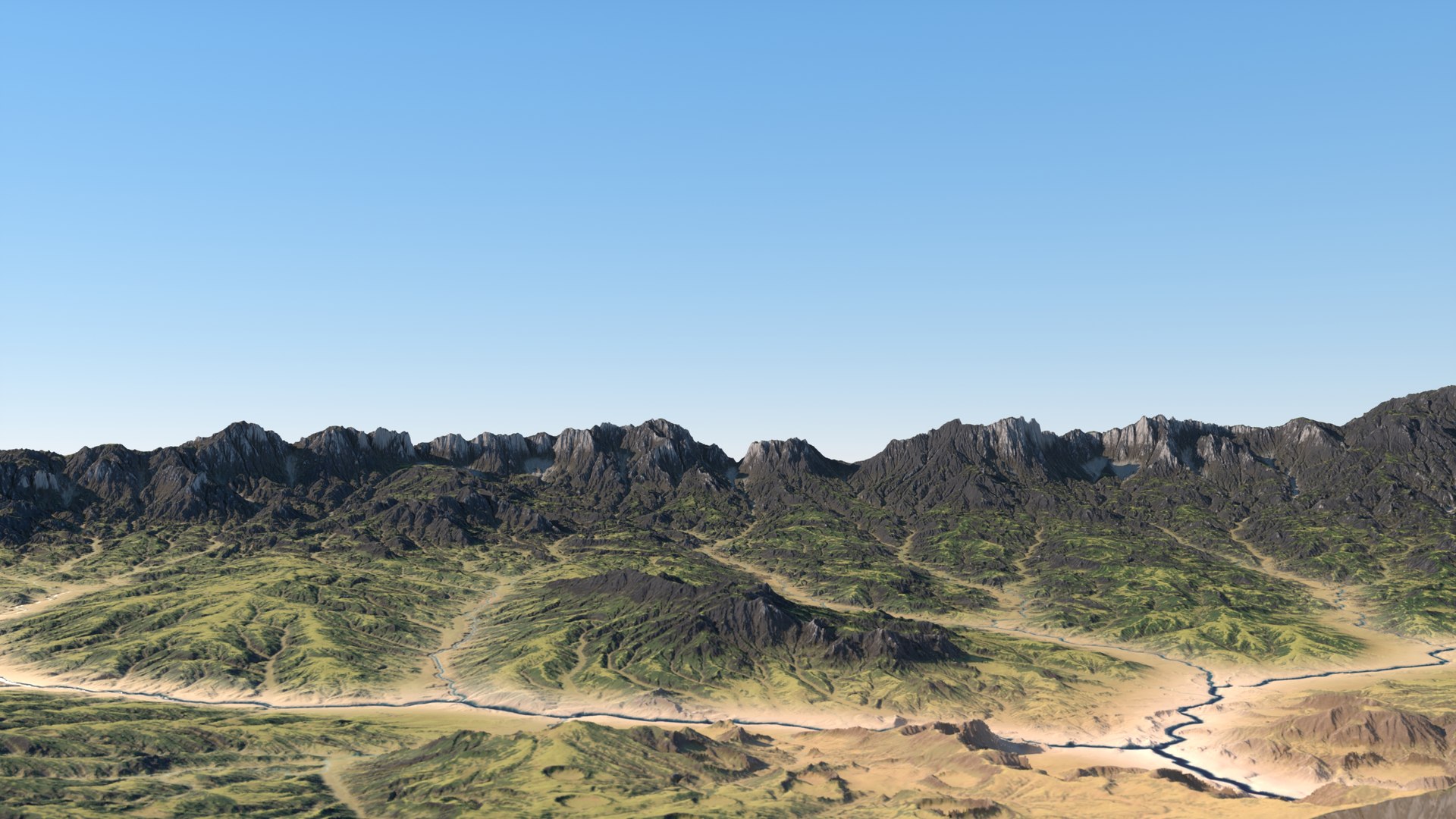 3D Mountain range 2 - TurboSquid 2152348
