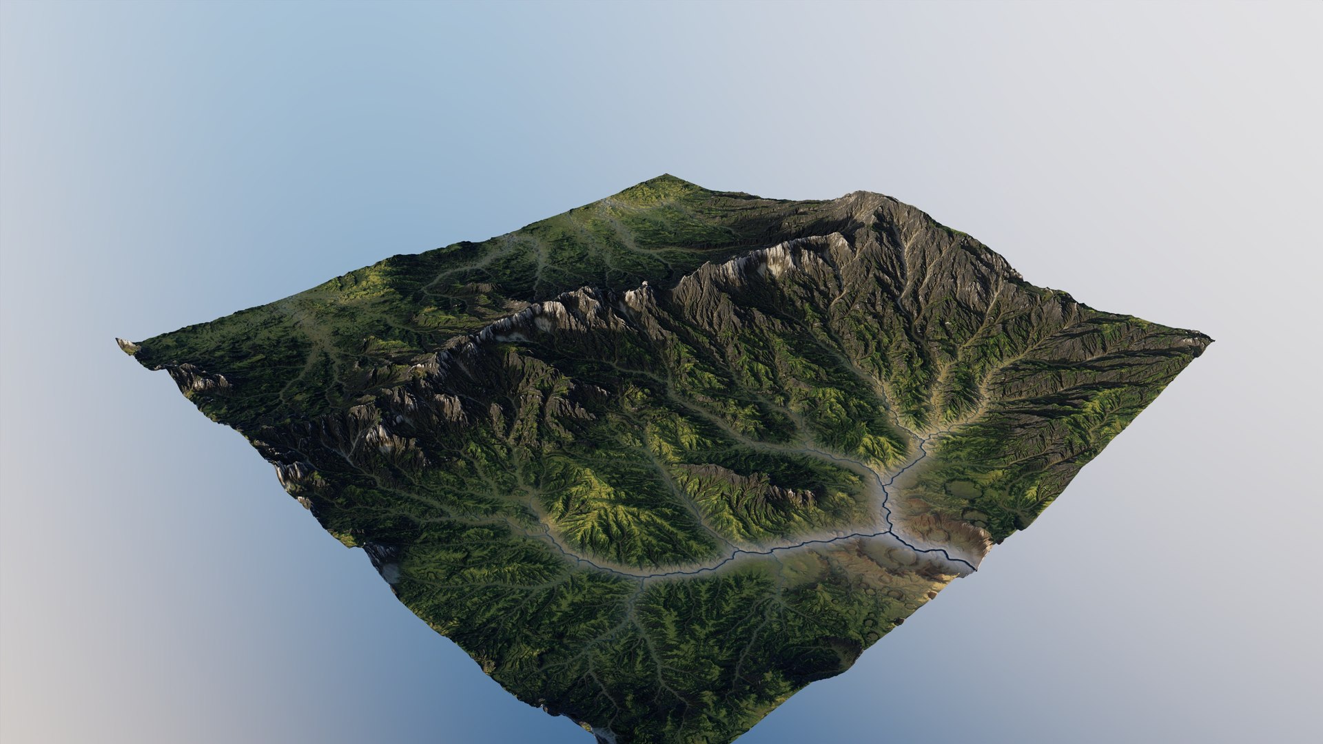 3D Mountain range 2 - TurboSquid 2152348