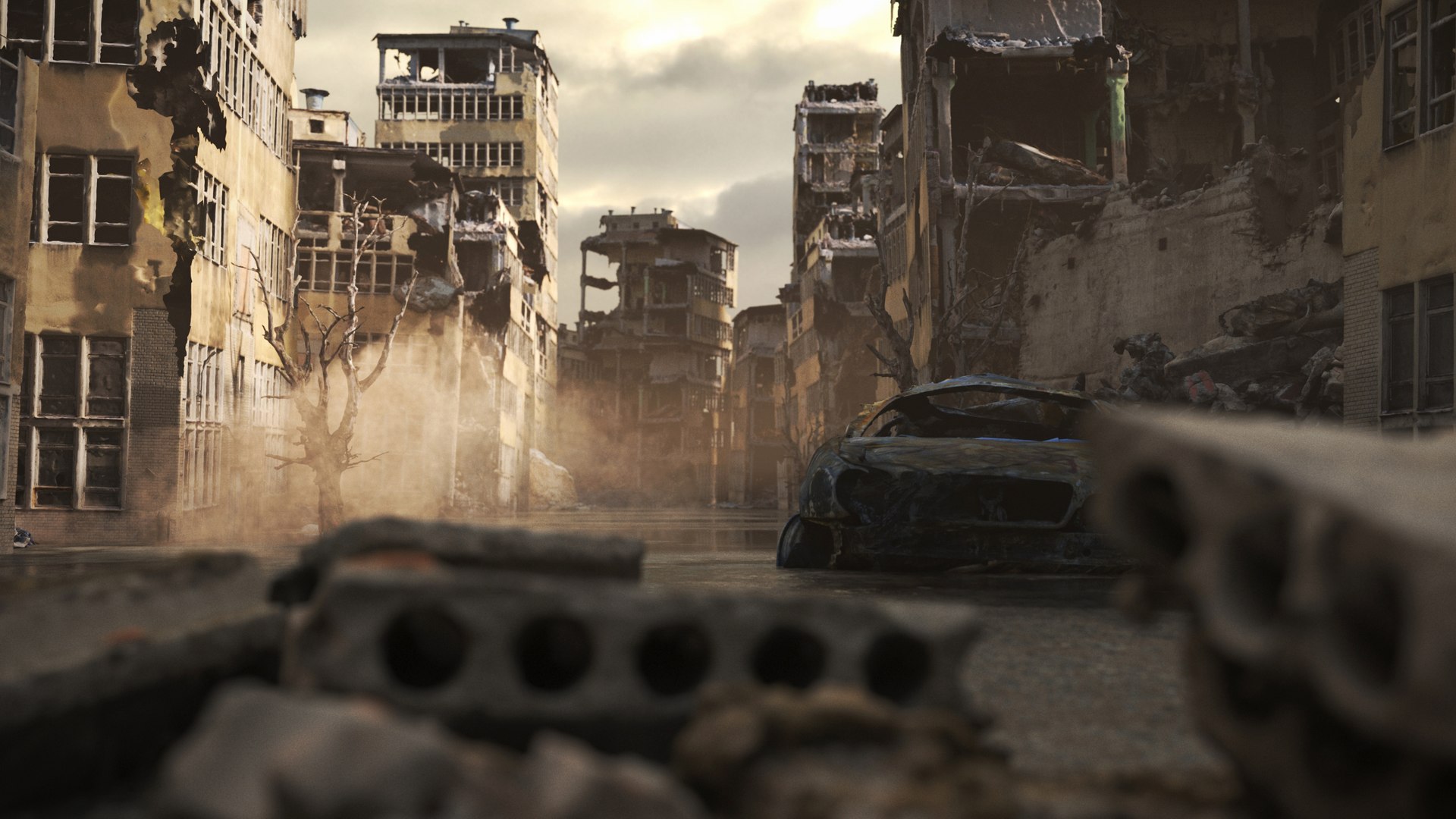 Destroyed City 3D Model - TurboSquid 2125302