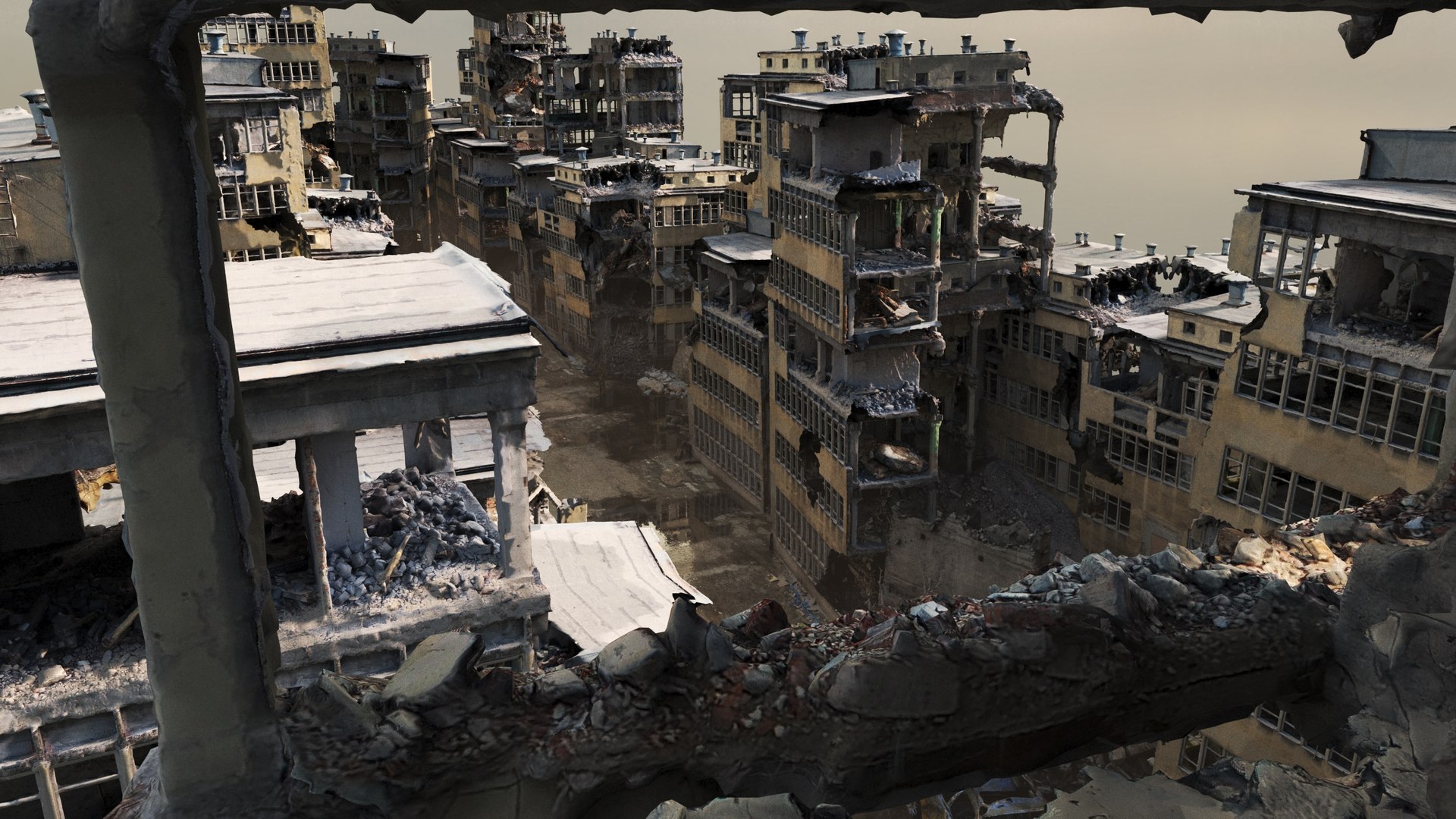 Destroyed City 3D Model - TurboSquid 2125302