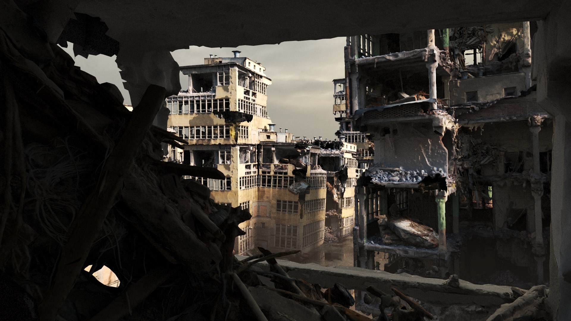 Destroyed City 3D Model - TurboSquid 2125302