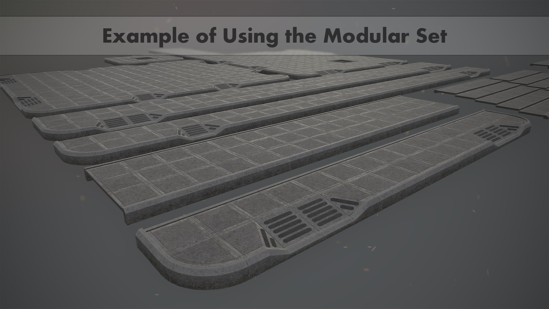 Sidewalk modular set 3 3D model - TurboSquid 1318256