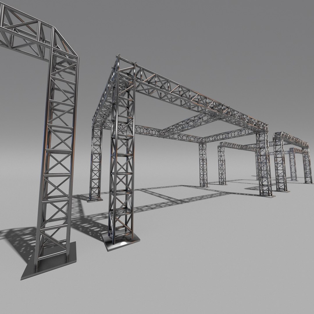 truss system bridge 3d
