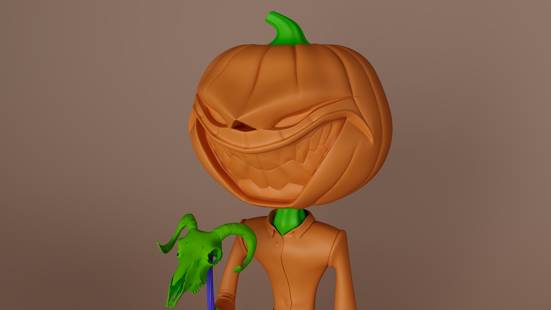 3D Mr Pumpkin Model - TurboSquid 2288198